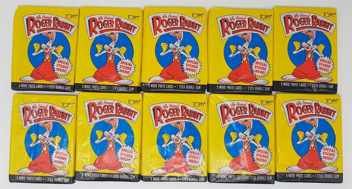 10 Packungen Topps Who framed Roger Rabbit | Günstig im Shop kaufen
